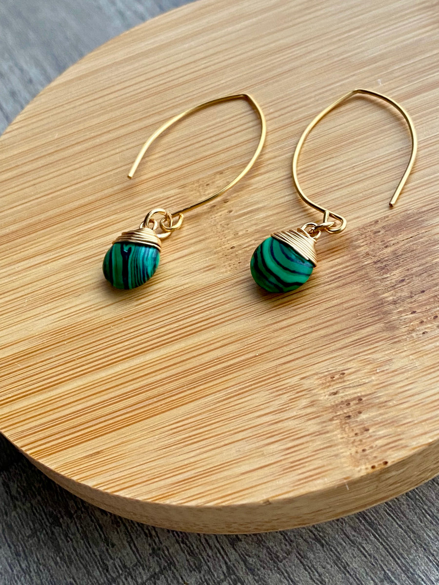 Mars Malachite Earrings – Moonstacks