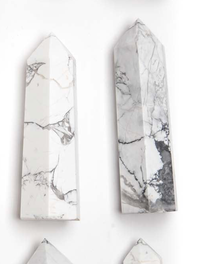 White Howlite Polished Point – Moonstacks
